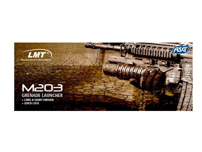 ASG LMT M203 Short Grenade Launcher for 40mm Grenades, QD Mount – Black ...